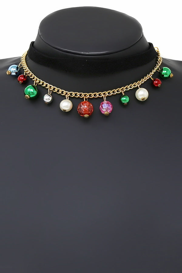 Christmas Multi Bead Choker Necklace – US Jewelry House