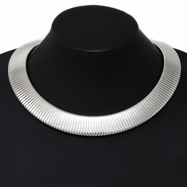 Metal Herringbone Collar Necklace – US Jewelry House