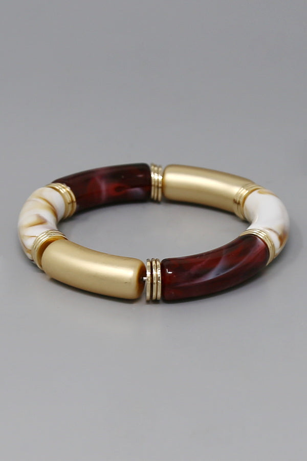 Acetate Tube Beaded Stretch Bracelet – US Jewelry House