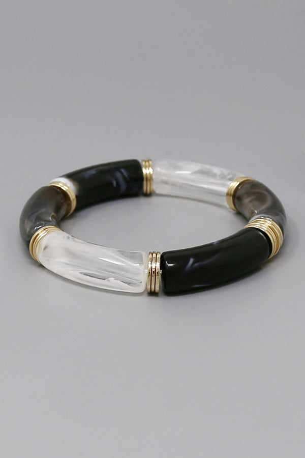 Acetate Tube Beaded Stretch Bracelet – US Jewelry House