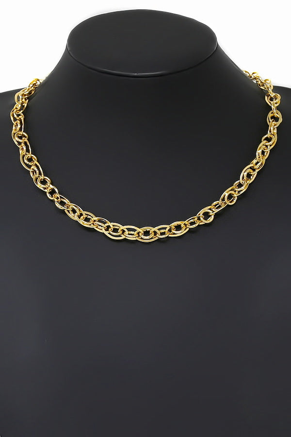 Gold Dipped Multi Link Chain Necklace – US Jewelry House