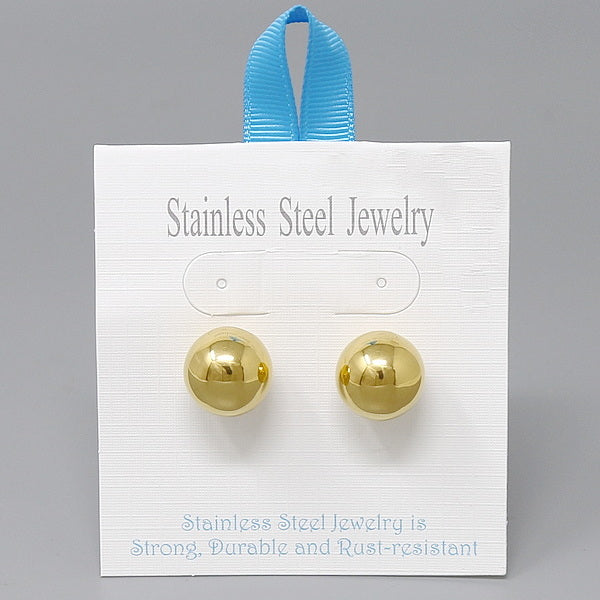 Ball Stainless Steel Stud Earrings – US Jewelry House