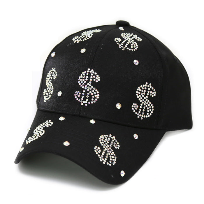 Dollar Sign Rhinestone Embellished Cap – US Jewelry House
